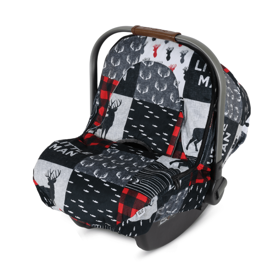 Gliz Design - Winter Car Seat Cover - Little Man Plaid Red