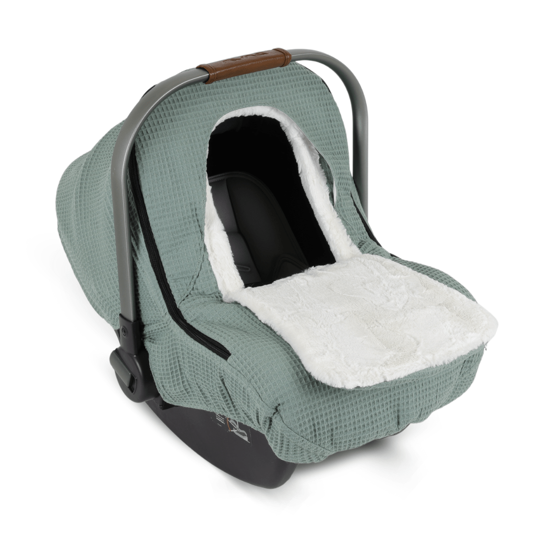 Gliz Design | Baby Car Seat Winter Covers | Waffle - Sage
