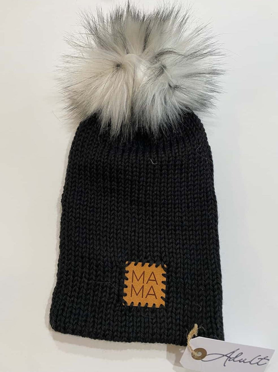 Gliz Design : Toques : Black Knitted Toque,Beanie