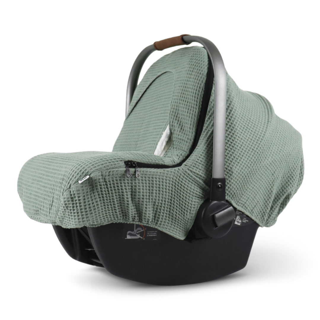 Gliz Design | Baby Car Seat Winter Covers | Waffle - Sage